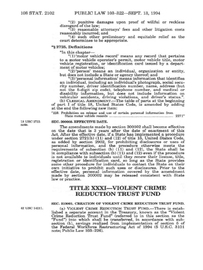 Fillable Online USC02 18 USC Ch. 123: PROHIBITION ON RELEASE AND USE OF ...