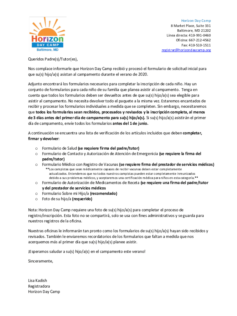 Fillable Online 2020 HOR Follow-Up Cover Letter SPAN - 1.8.20 Fax Email ...