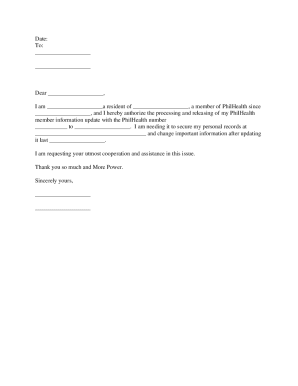 Fillable Online Authorization Letter Sample For PhilHealth - Philippine ...