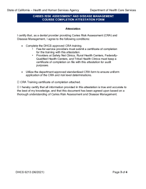Fillable Online Caries Risk Assessment and Disease Management Course ...