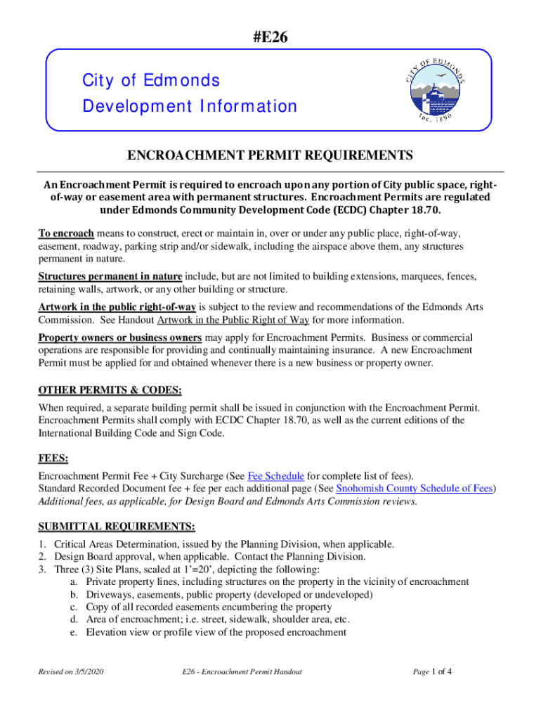 Fillable Online Encroachment Permit Inspection RequestCity of Newport Beach Fax Email Print ...