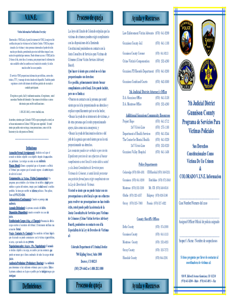 Fillable Online Victim Information and Notification Everyday (VINE) Fax ...