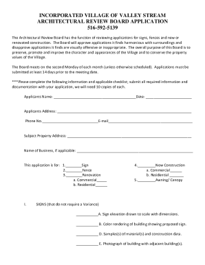 Fillable Online ARCHITECTURAL REVIEW BOARD Application Review Process ...