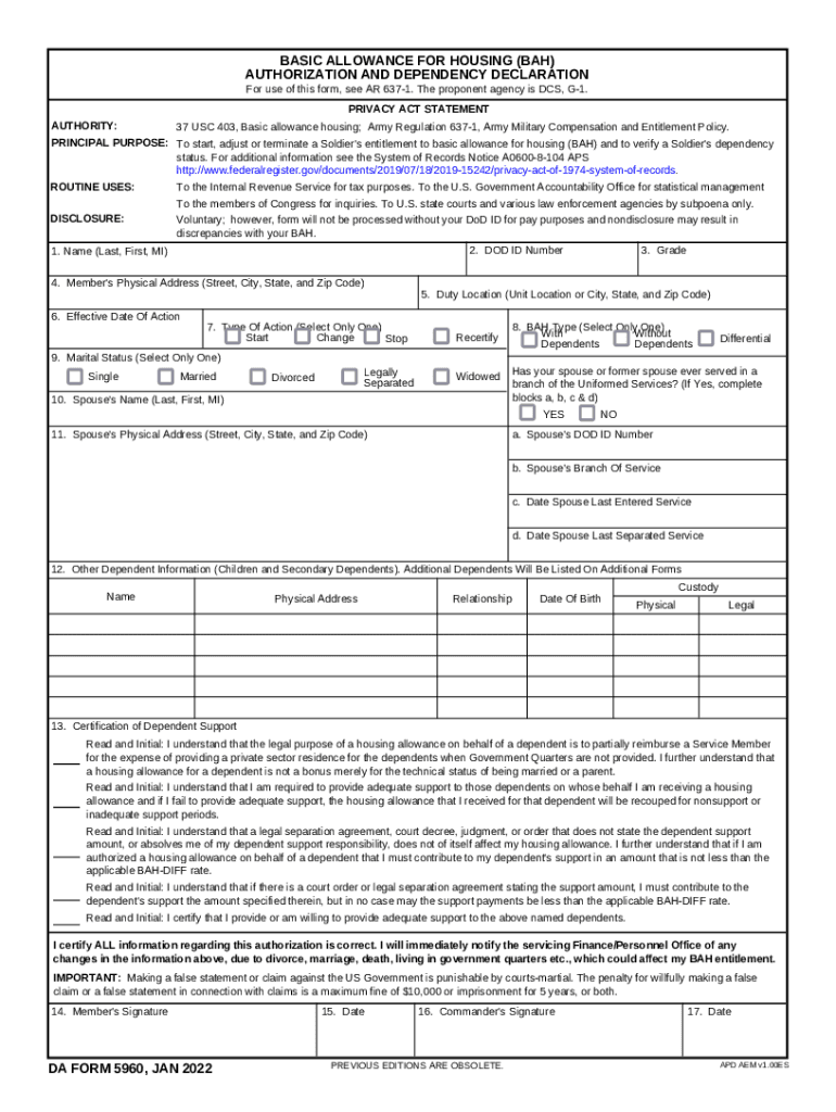 Da Form 5960 Fill Out Sign Online DocHub Da Form 5960 Fill Out Sign Online DocHub