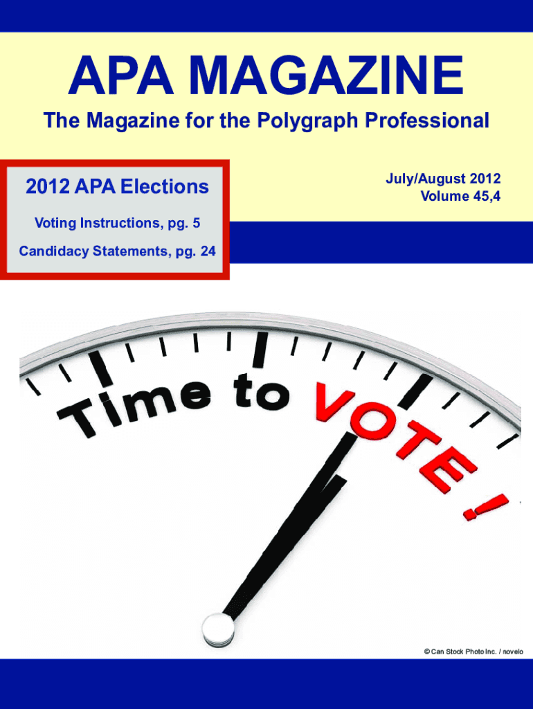 Fillable Online APA MAGAZINE - American Polygraph Association Fax Email ...