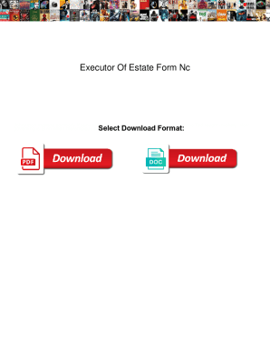 Fillable Online Executor Of Estate Form Nc. Executor Of Estate Form Nc ...