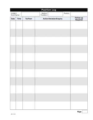Fillable Online Position Log. EOC Forms Fax Email Print - pdfFiller