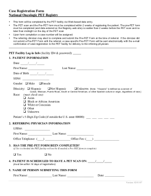 Fillable Online Fillable Online cancerpetregistry Case Registration ...