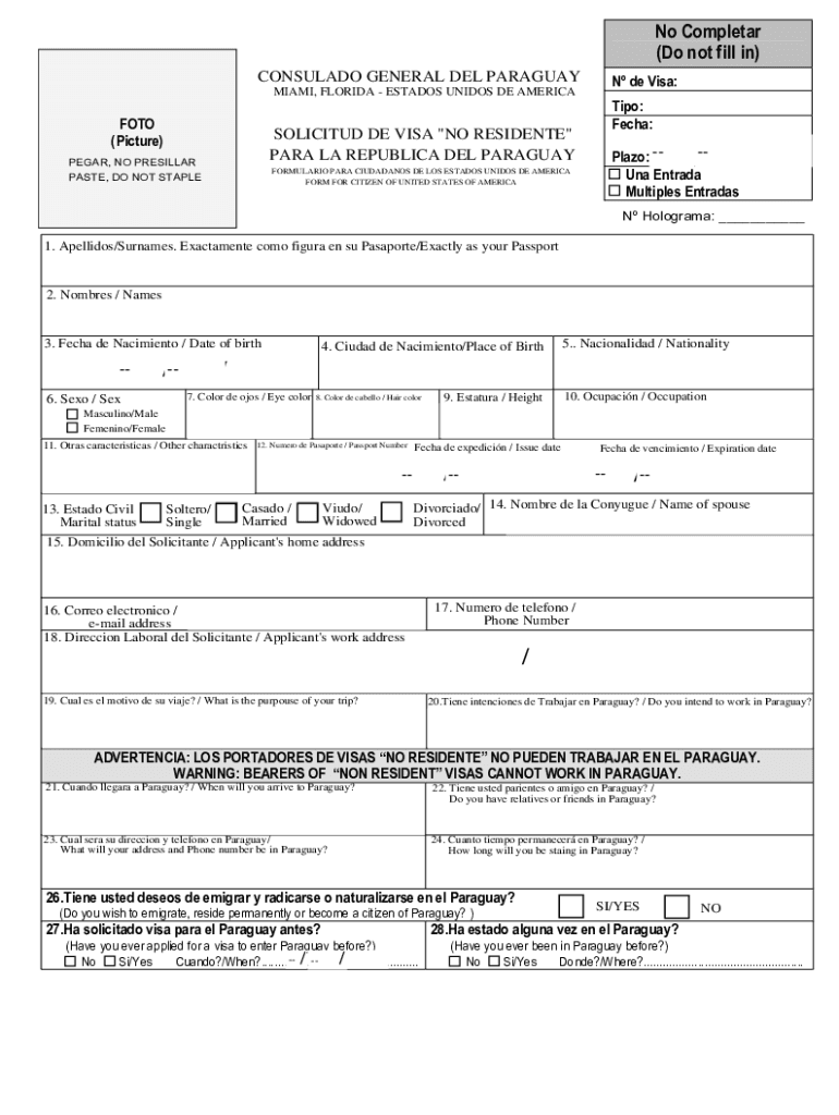 Fillable Online Nonimmigrant Visa - Instructions Page - ceac.state.gov ...