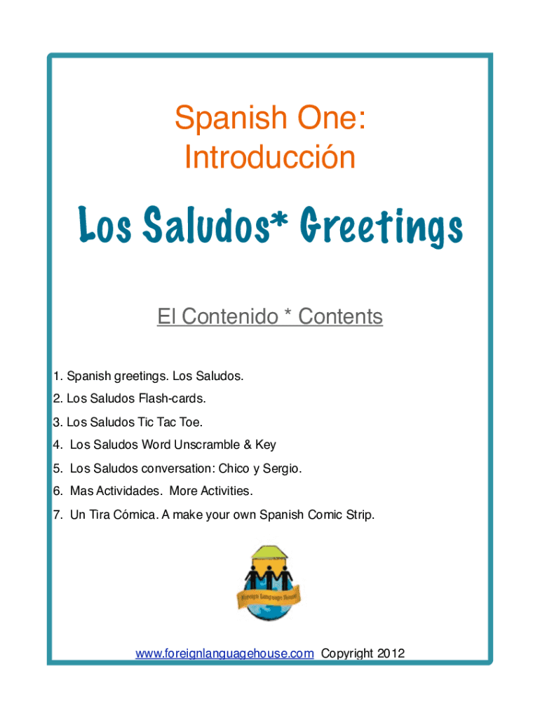 Spanish Greetings Worksheet Pdf - Fill Online, Printable, Fillable ...