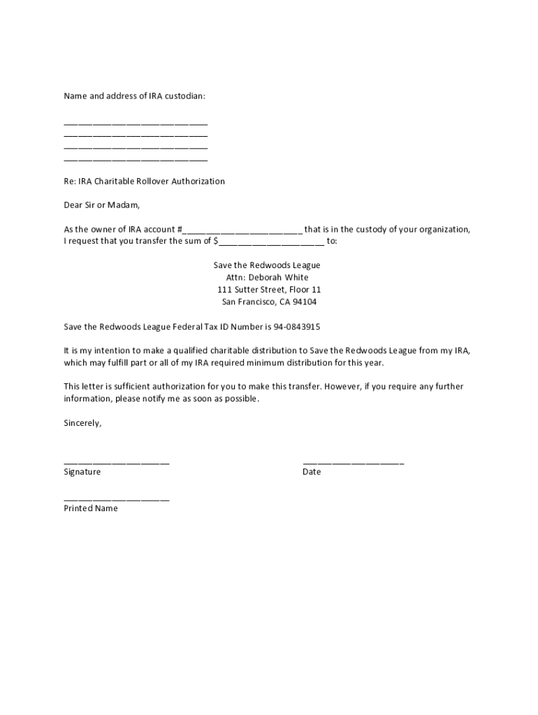 Fillable Online Sample request letter to IRA plan administrator Fax ...