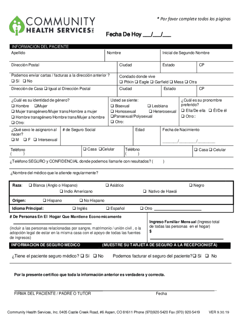 Fillable Online Patient Identification: - Aspen Community Health ...