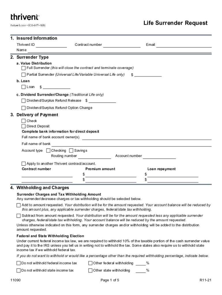 Fillable Online Annuity/Settlement Option Surrender Service Request - 10438 Fax Email Print ...