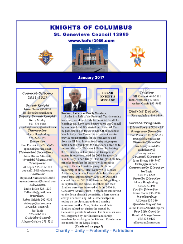 Fillable Online knights of columbus Fax Email Print - pdfFiller