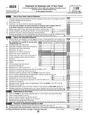 Fillable Online Instructions to IRS Form 8829 - Internal Revenue see ...