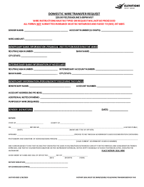 Fillable Online domestic wire transfer request Fax Email Print - pdfFiller