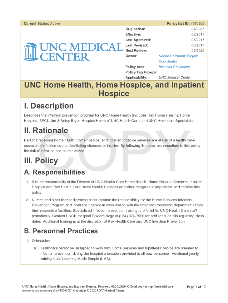 Fillable Online spice unc spice.unc.edu wp-content uploadsInfection ...