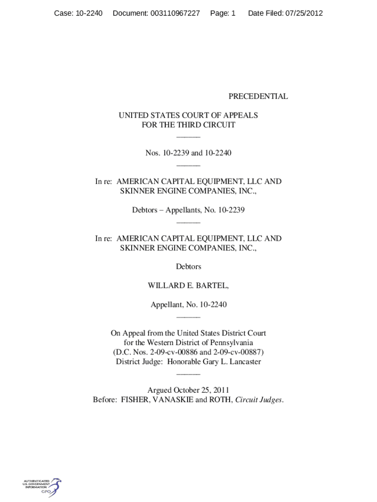 Fillable Online Case: 10-2240 Fax Email Print - pdfFiller