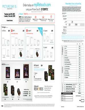 Fillable Online PICTURE DAY IS: Order today on mylifetouch.com ...