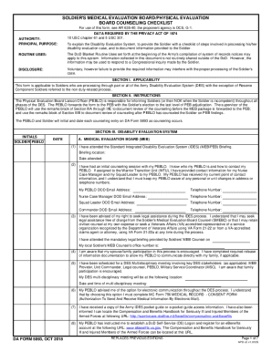 Fillable Online armypubs army SOLDIER'S MEDICAL EVALUATION BOARD ...