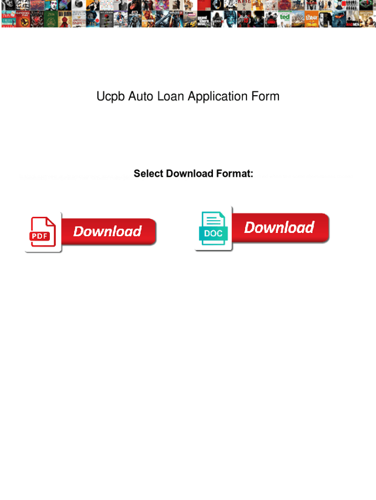 Fillable Online Ucpb Auto Loan Application Form. Ucpb Auto Loan ...