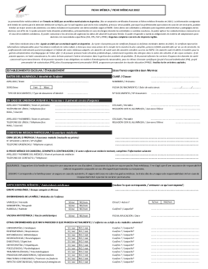 Fillable Online FICHA MEDICA / FICHE MEDICALE Fax Email Print - pdfFiller