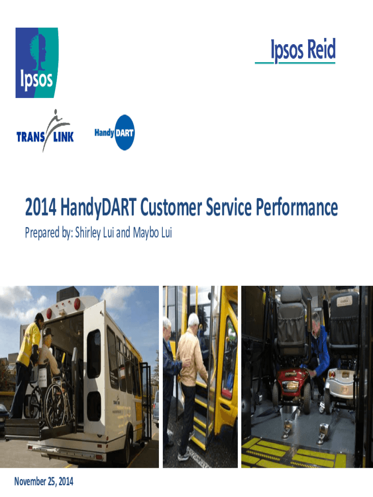 Fillable Online HandyDART Customer Service Performance - llbc.leg.bc.ca ...