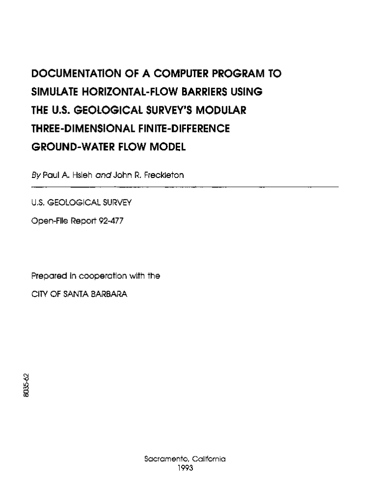 Fillable Online pubs usgs DOCUMENTATION OF A COMPUTER PROGRAM TO SIMULATE HORIZONTAL ... Fax ...
