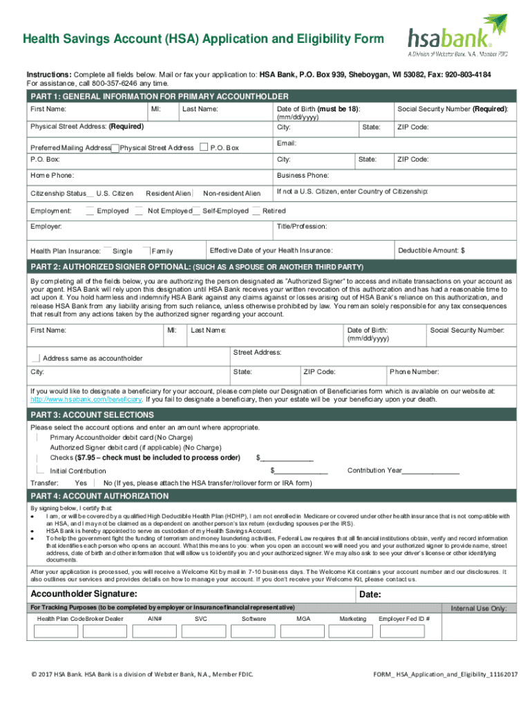Fillable Online iec95350.weebly.com uploads 1/3/3Health Savings Account ...