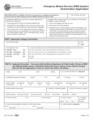 Fillable Online EMS Examination Application Fax Email Print - pdfFiller