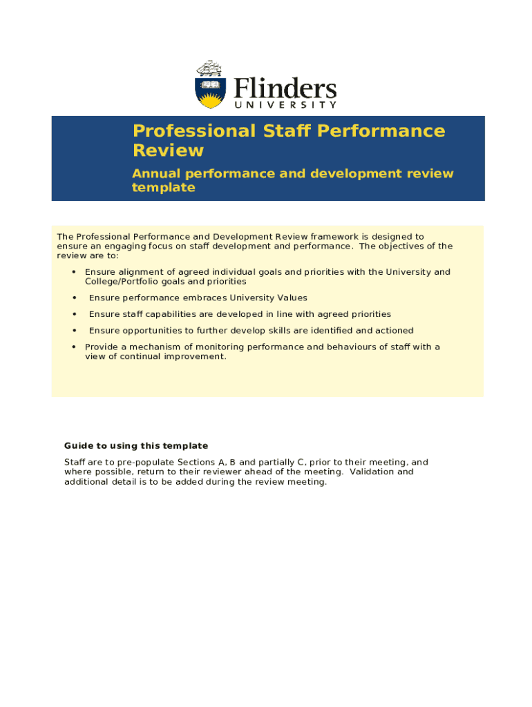 Perance Development And Review Template Guide Doc Template | pdfFiller