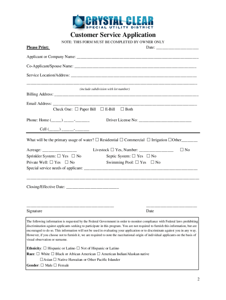 Fillable Online www.snew.orgformscustomer-authorization-formCustomer Authorization Form, Water ...