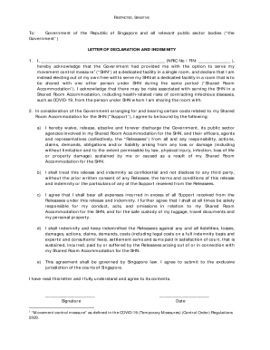 Fillable Online Letter of declaration and indemnity - English Fax Email ...