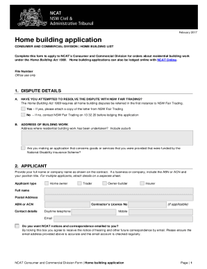 Fillable Online Home building application. Use this form to apply to ...