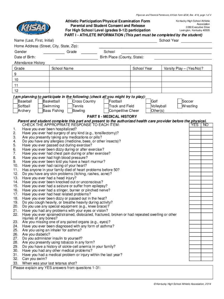 Fillable Online www.laurel.k12.ky.us userfiles 905Physician and ...