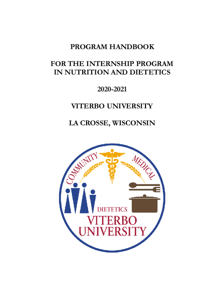 Fillable Online Dietetic Internship Certificate Program Handbook - 2020 ... Fax Email Print ...