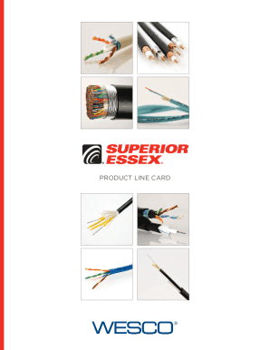 Fillable Online PRODUCT LINE CARD - WESCO International Fax Email Print ...