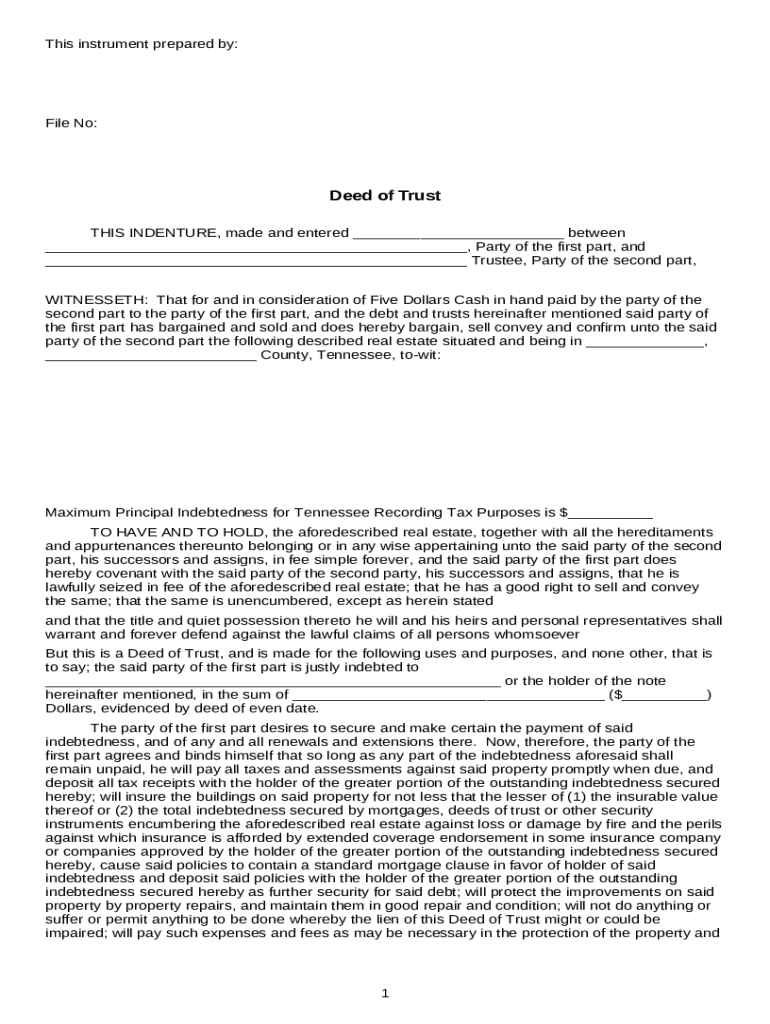 TD.doc - This Instrument prepared by DEED OF TRUST This ... Doc ...