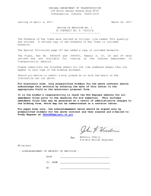 Fillable Online Fillable Online INDIANA DEPARTMENT OF TRANSPORTATION ...