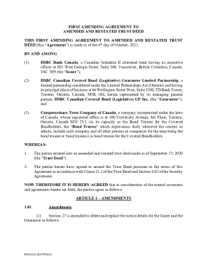 Fillable Online Form of First Amendment to Deed of Trust - SEC Fax ...