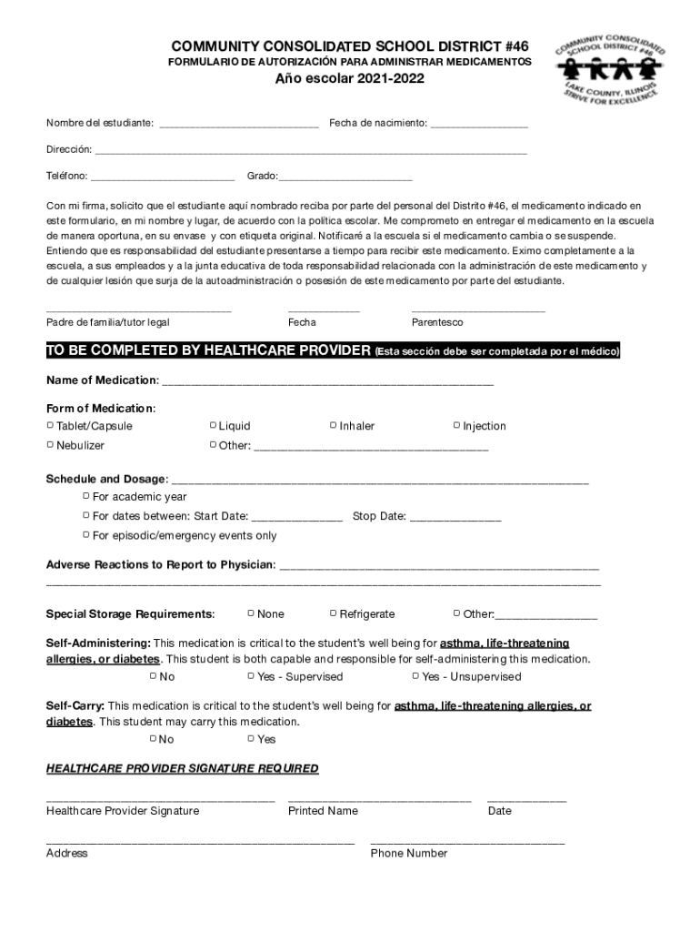 Fillable Online ww2 d46 k12 il COMMUNITY CONSOLIDATED SCHOOL DISTRICT ...