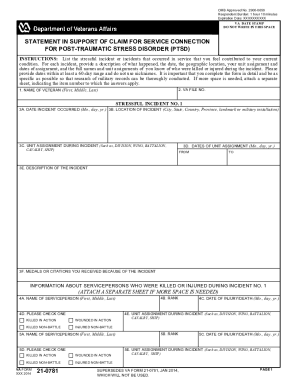 Fillable Online omb.reporticr201309/2900/018VA Form 21 0781 Statement ...