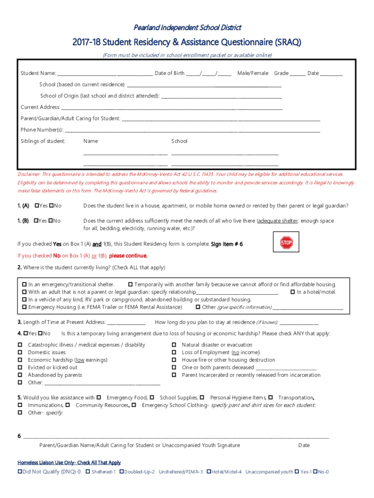 Fillable Online files.gabbart.com1728louisiana-studentLOUISIANA STUDENT RESIDENCY QUESTIONNAIRE ...