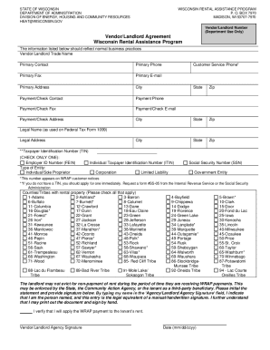 Fillable Online Wisconsin Rental Assistance Program Form Fax Email ...