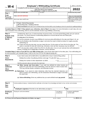 Fillable Online 2022 W4 Form - WORD Fax Email Print - pdfFiller
