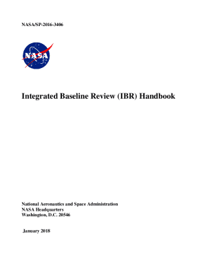 Fillable Online ntrs nasa Integrated Baseline Review (IBR) Handbook Doc ...
