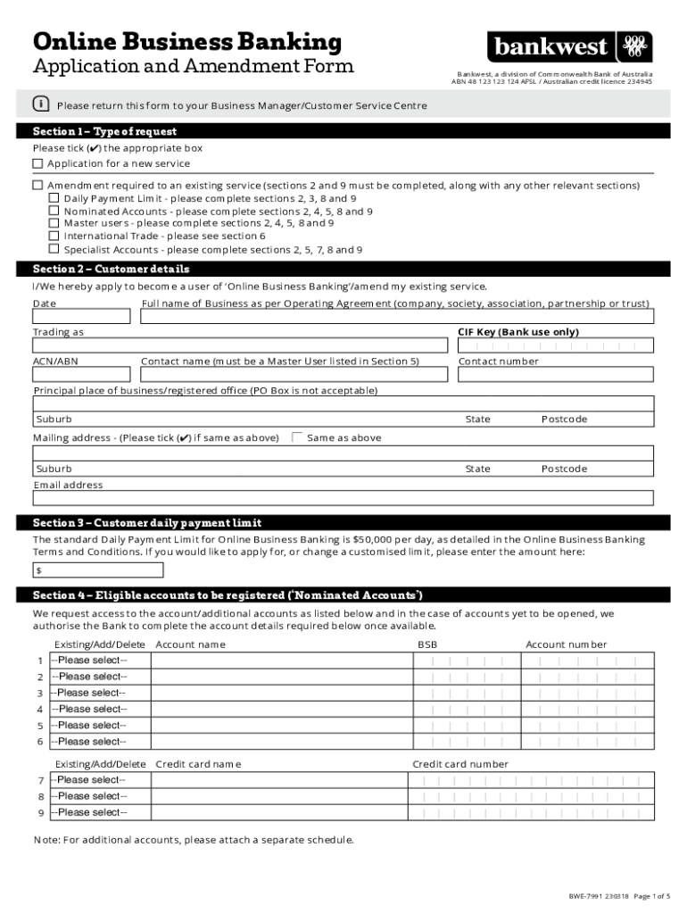Fillable Online Fillable Online Bankwest, a division of Commonwealth ...