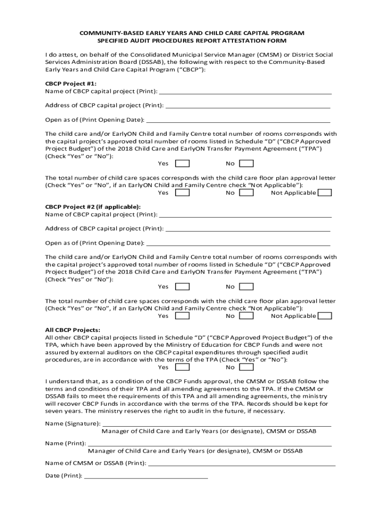 Fillable Online efis fma csc gov on COMMUNITY-BASED EARLY YEARS AND ...