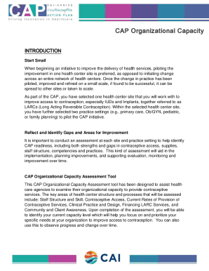 Fillable Online Organizational Capacity Assessment for Community-Based ...