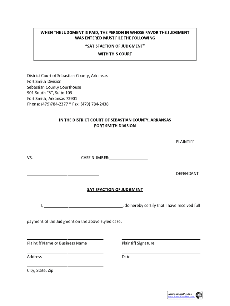 Fillable Online www.formsworkflow.comformdetailsSatisfaction Of ...